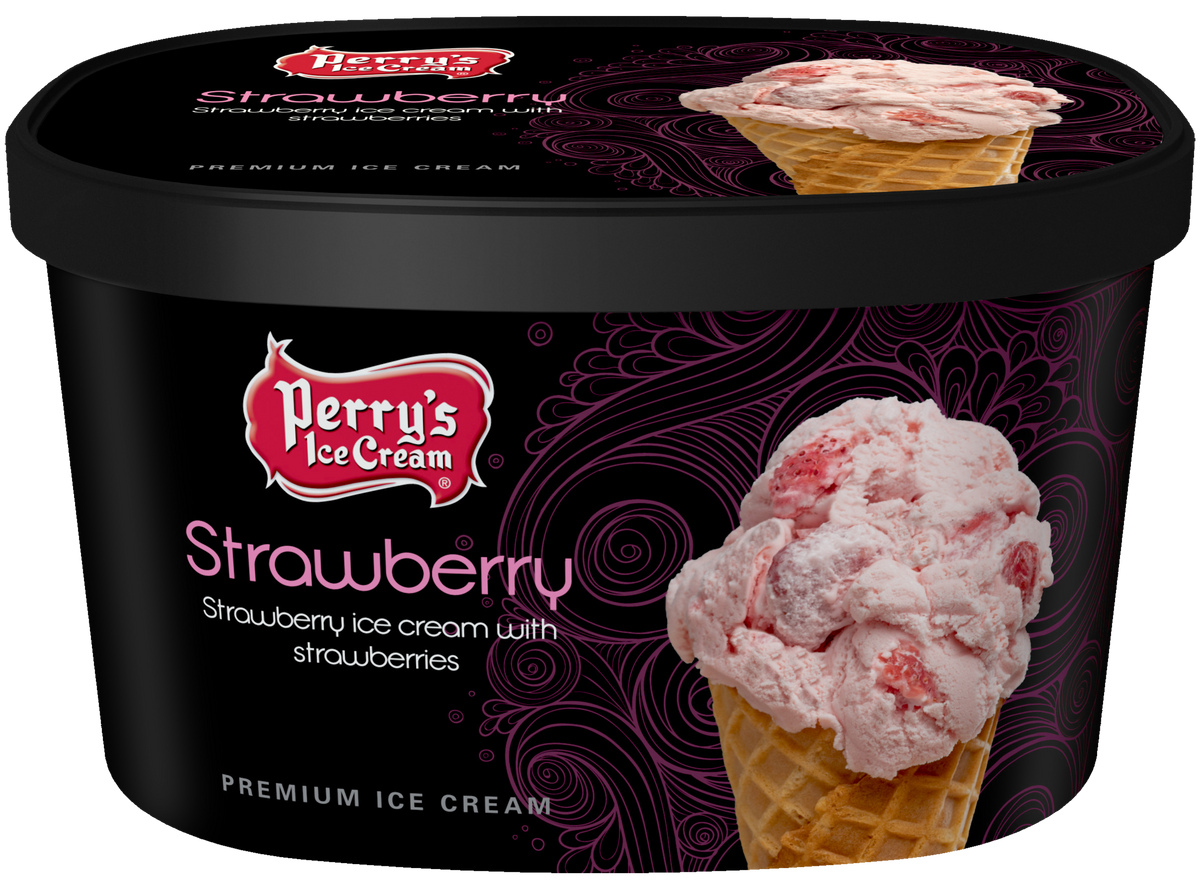 Strawberry Ice Cream - (4 PACK) 48oz CARTONS | Perry's Ice Cream Online ...